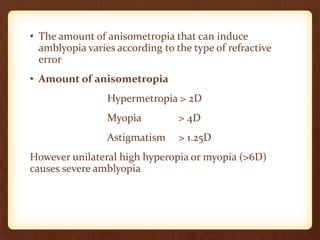 AMBLYOPIA AND ITS MANAGEMENT | PPTX
