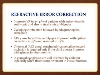 AMBLYOPIA AND ITS MANAGEMENT | PPTX