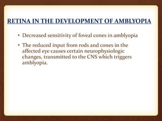 AMBLYOPIA AND ITS MANAGEMENT | PPTX