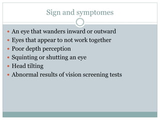Amblyopia (lazy eye) | PPTX