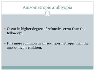 Amblyopia (lazy eye) | PPTX
