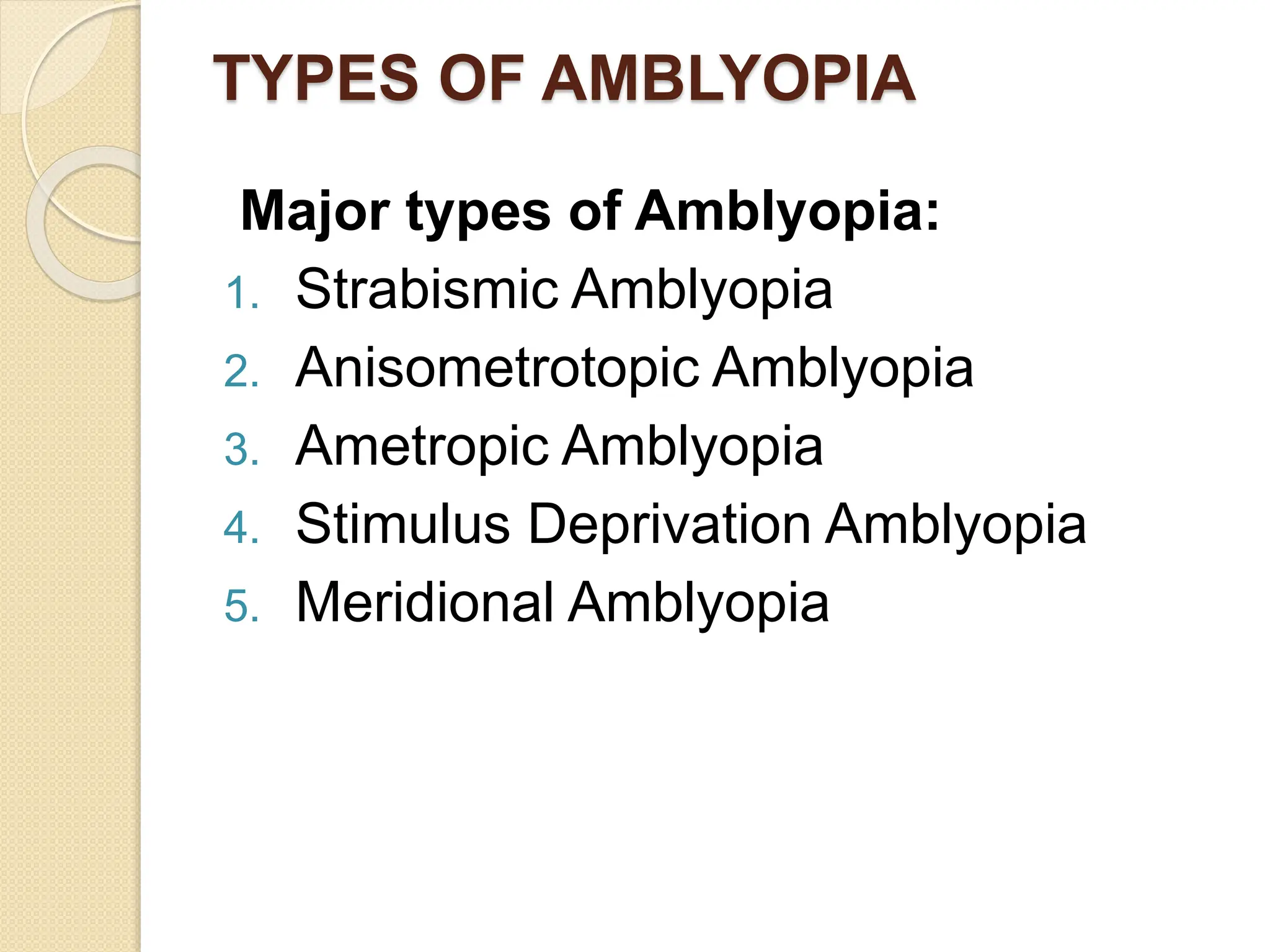 AMBLYOPIA (LAZY EYE).pptx lasy eye human disorder | PPTX