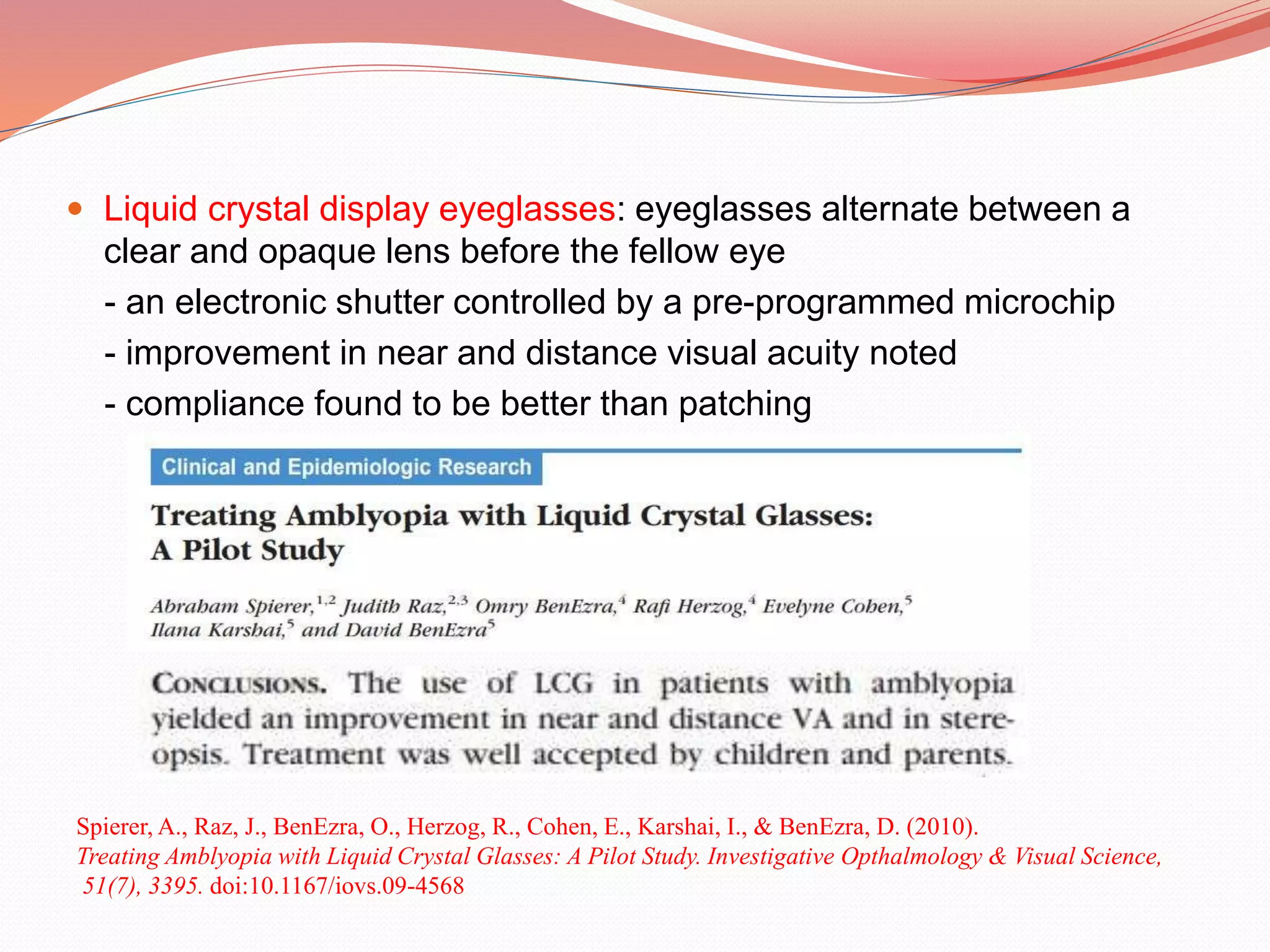 Amblyopia: Screening and Management | PPTX