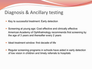 Amblyopia: Screening and Management | PPTX