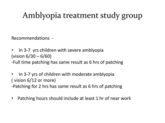 Amblyopia | PPTX | Eye and Vision Conditions | Diseases and Conditions