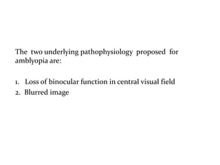 Amblyopia | PPTX