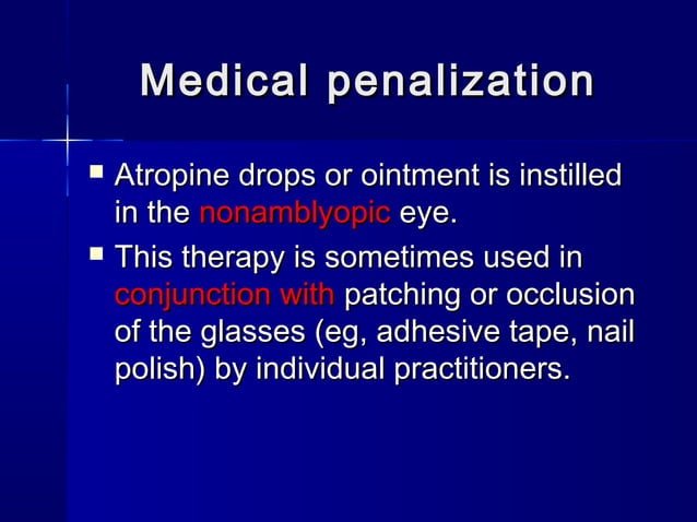 Amblyopia treatment dr mirzajani | PPT