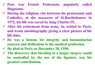 Ambroise Pare | PPTX