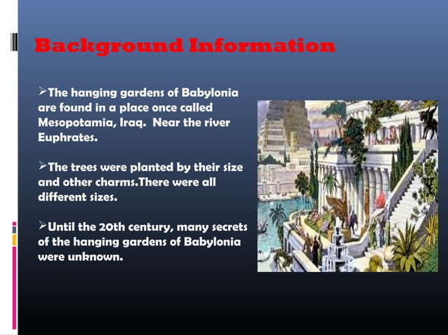 Hanging Garden Of Babylon | PPT | Landscaping | Home & Garden