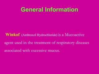 Ambroxol Presentation | PPT | Lung and Respiratory Health | Diseases ...