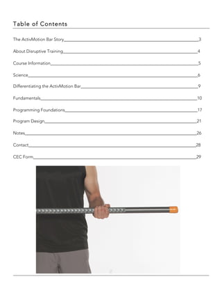 ActivMotion Bar Training Manual | PDF