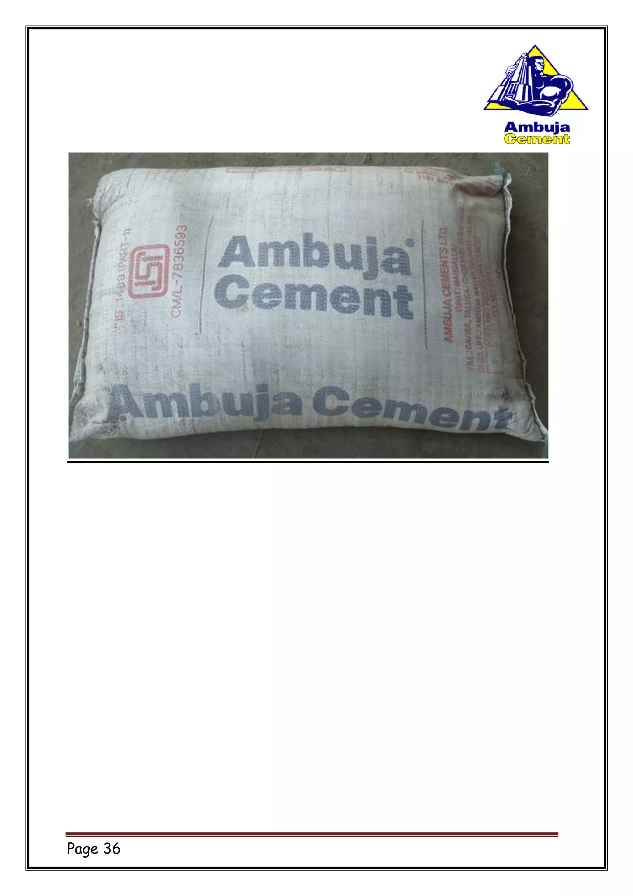 Ambuja cement project report | PDF