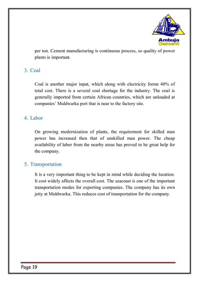Ambuja cement project report | PDF | Business Accounting & Finance ...