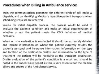 Ambulance billing policies and procedures | PPTX