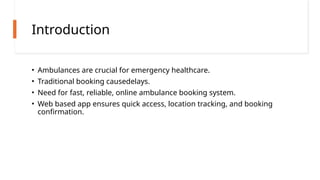 Ambulance booking system ppt Software project.pptx