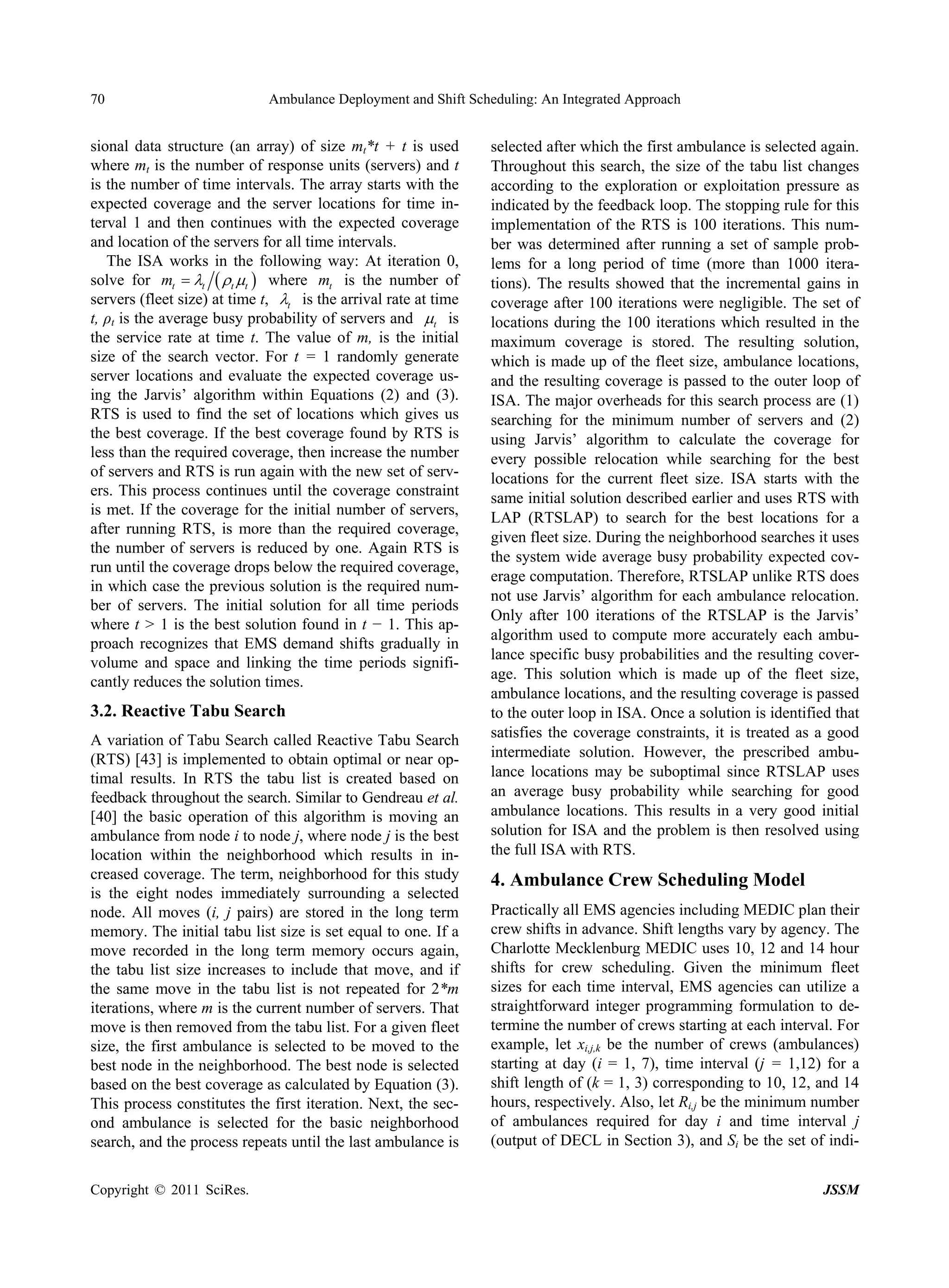 Ambulance deployment and shift scheduling an integrated approach | PDF | Motor Insurance | Insurance