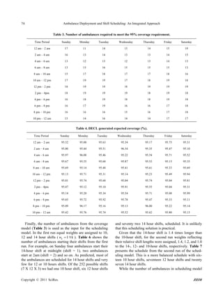 Ambulance deployment and shift scheduling an integrated approach | PDF ...