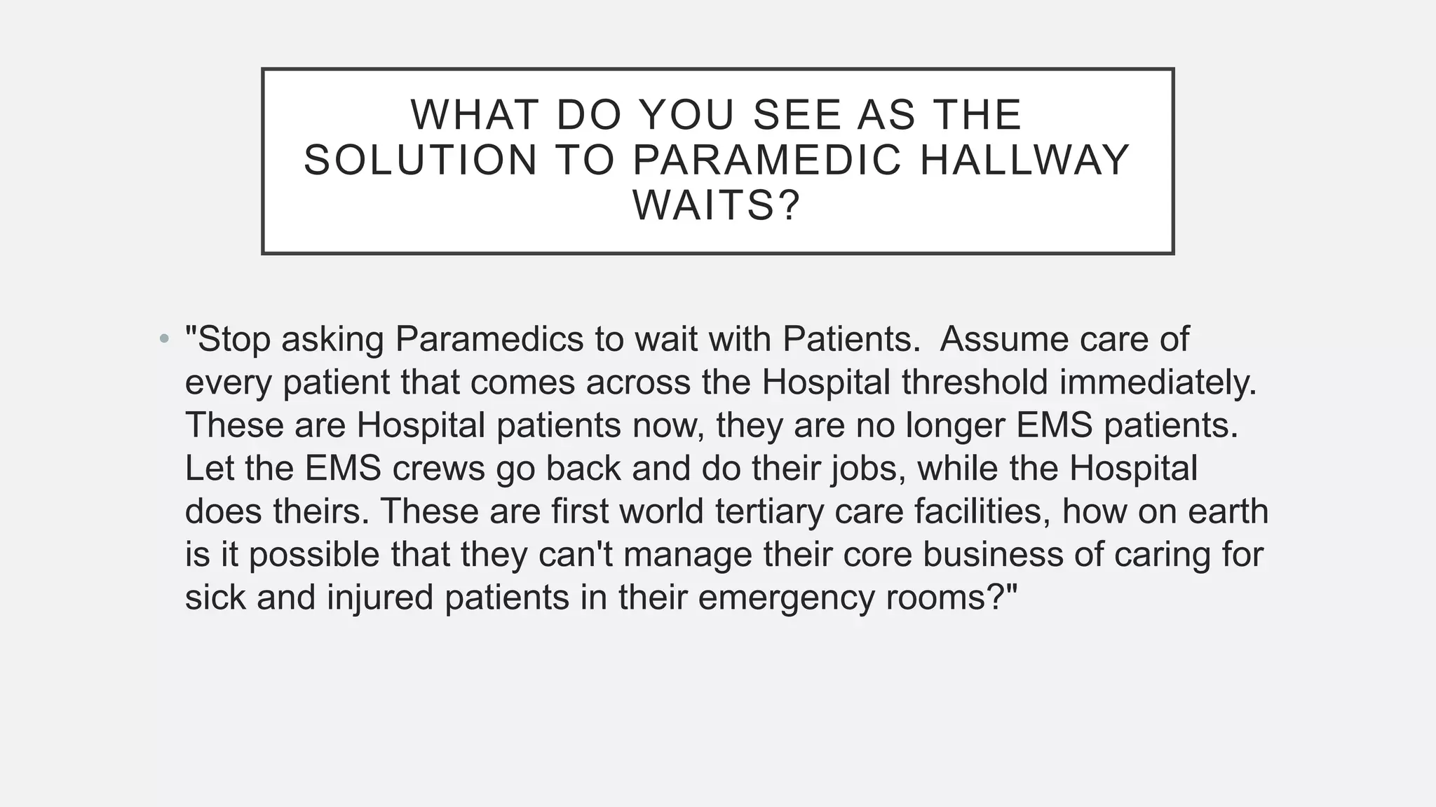 Ambulance offload delay | PPTX
