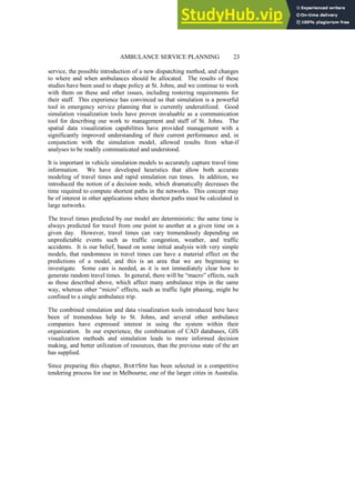 Ambulance Service Planning Simulation And Data Visualisation | PDF