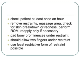 Ambulation_ Patient transfer_ Restraints_ ROM.ppt | First Aid | Injuries
