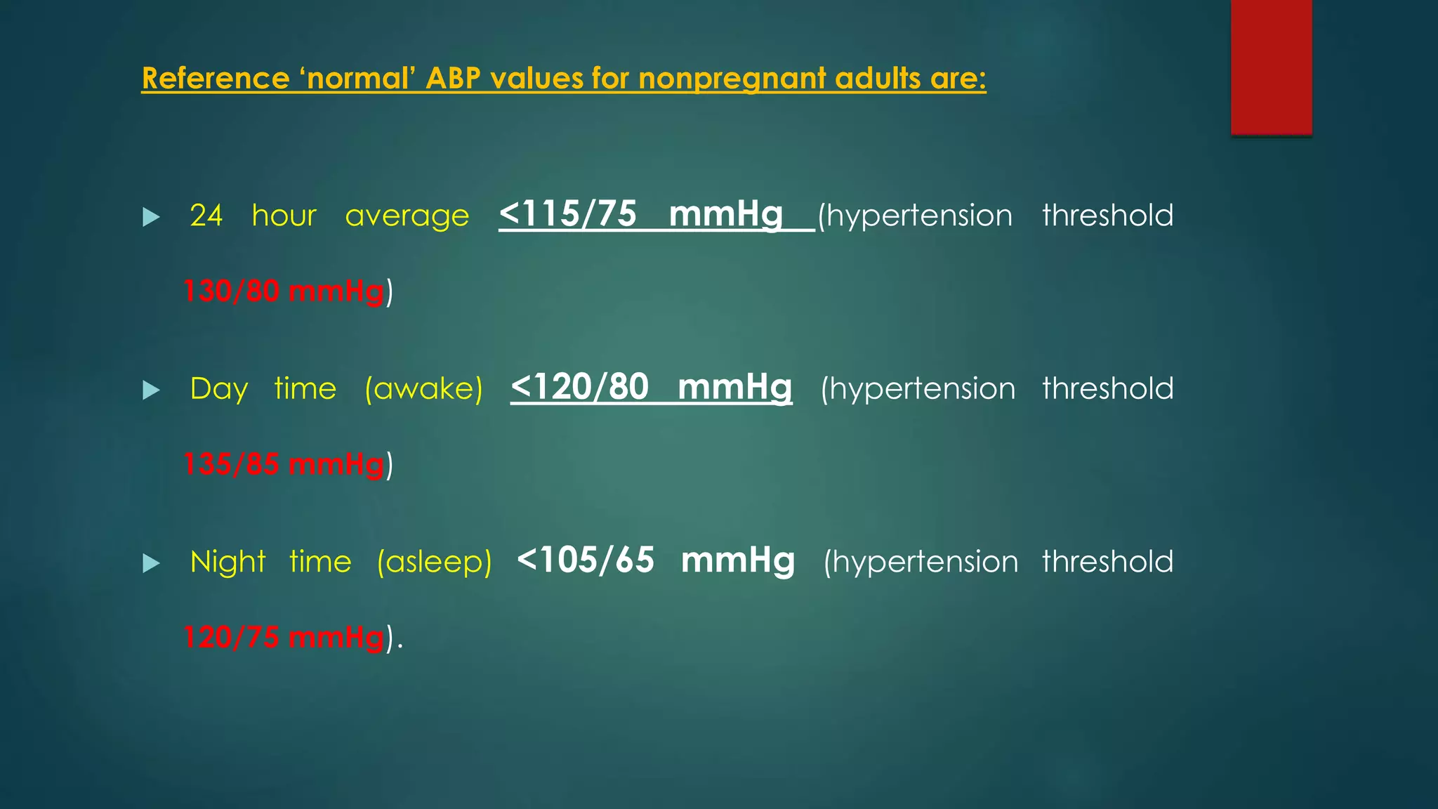 Ambulatory blood pressure monitoring [abpm] | PPTX
