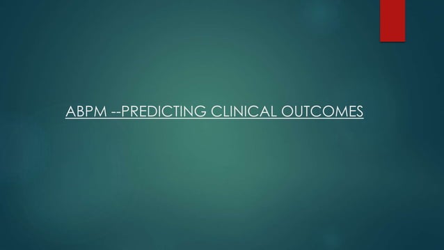 Ambulatory blood pressure monitoring [abpm] | PPTX | Heart and ...