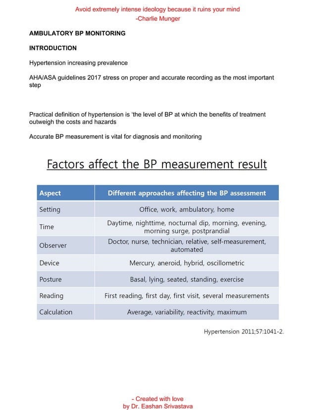 Ambulatory bp monitoring | PDF