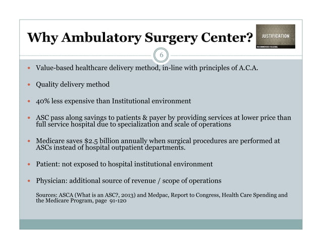 Ambulatory surgery center business overview | PPT