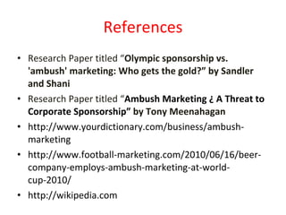 Ambush marketing | PPT