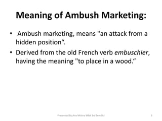 Ambush marketing | PPTX