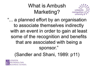 Ambush Marketing: Innovative or Immoral? | PDF