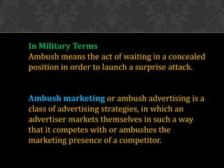 Ambush marketing | PPTX