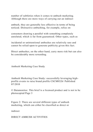 Ambush Marketing Case Study successfully leveraging hig.docx