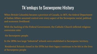 Community mapping presentation: Tk’emlups te Secwepemc | PPTX