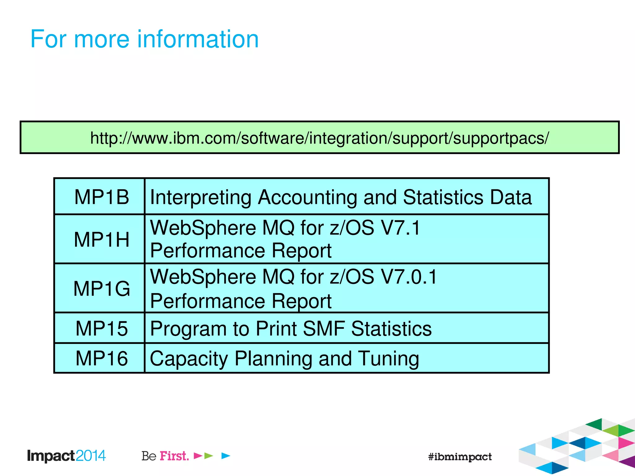 IBM Impact 2014 AMC-1877: IBM WebSphere MQ for z/OS: Performance & Ac…