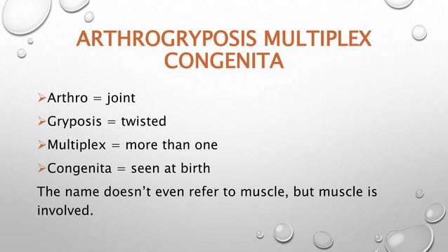 Arthrogryposis Multiplex Congenita | PPTX