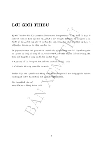 Đề thi toán học Hoa Kỳ AMC8 từ 2010-2023 (bản xem thử) | PDF
