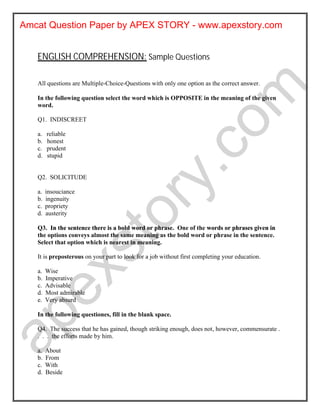 Amcat test-question-papers | PDF | Executive Leadership & Management ...