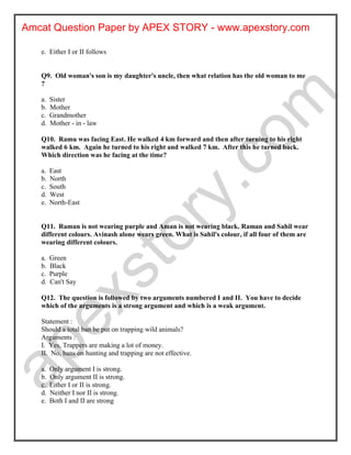 Amcat test-question-papers | PDF | Executive Leadership & Management ...
