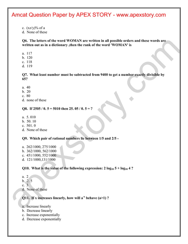 Amcat test-question-papers | PDF | Executive Leadership & Management ...