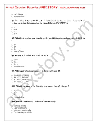 Amcat test-question-papers | PDF