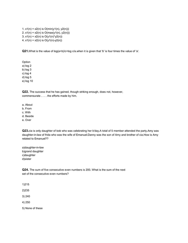 Amcat placement questions | PDF | Programming Languages | Computing