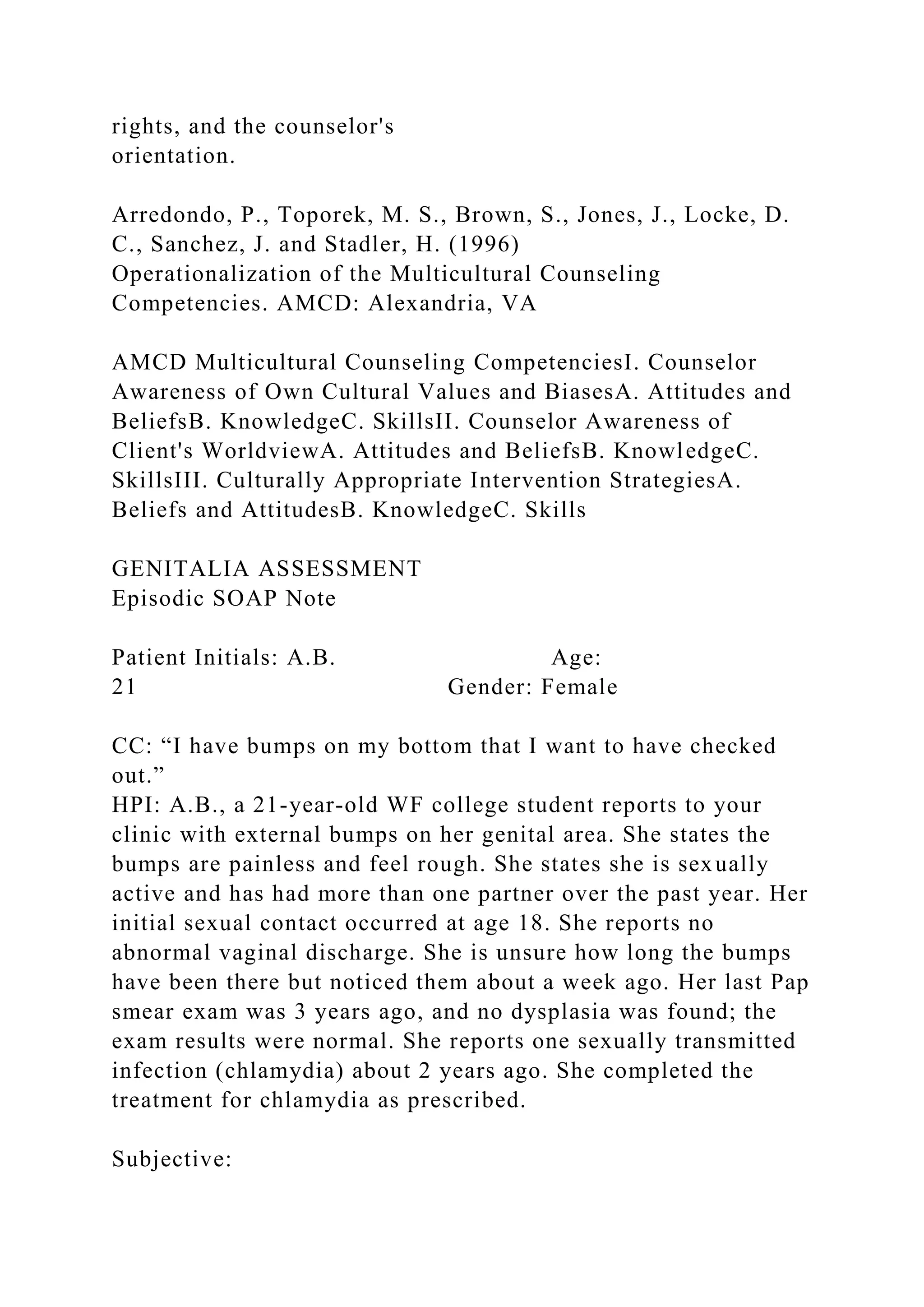 AMCD Multicultural Counseling Competencies I. Coun.docx
