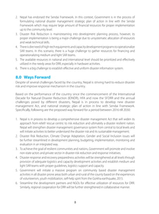 AMCDRR 2016 Nepal Disaster Report | PDF