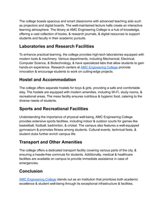 Admission Process at AMC Engineering College | PDF