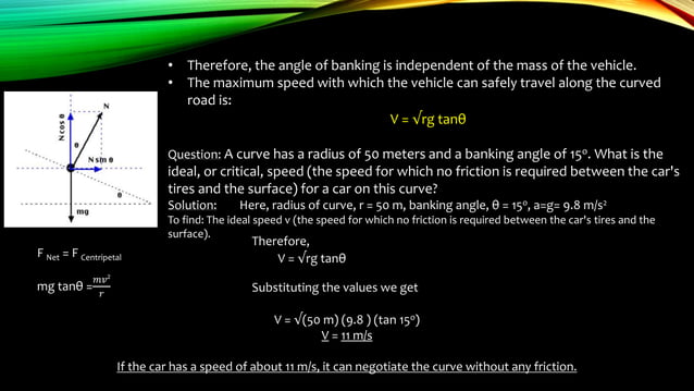 Banking of Roads And Circular Motion. | PPTX | Physics | Science