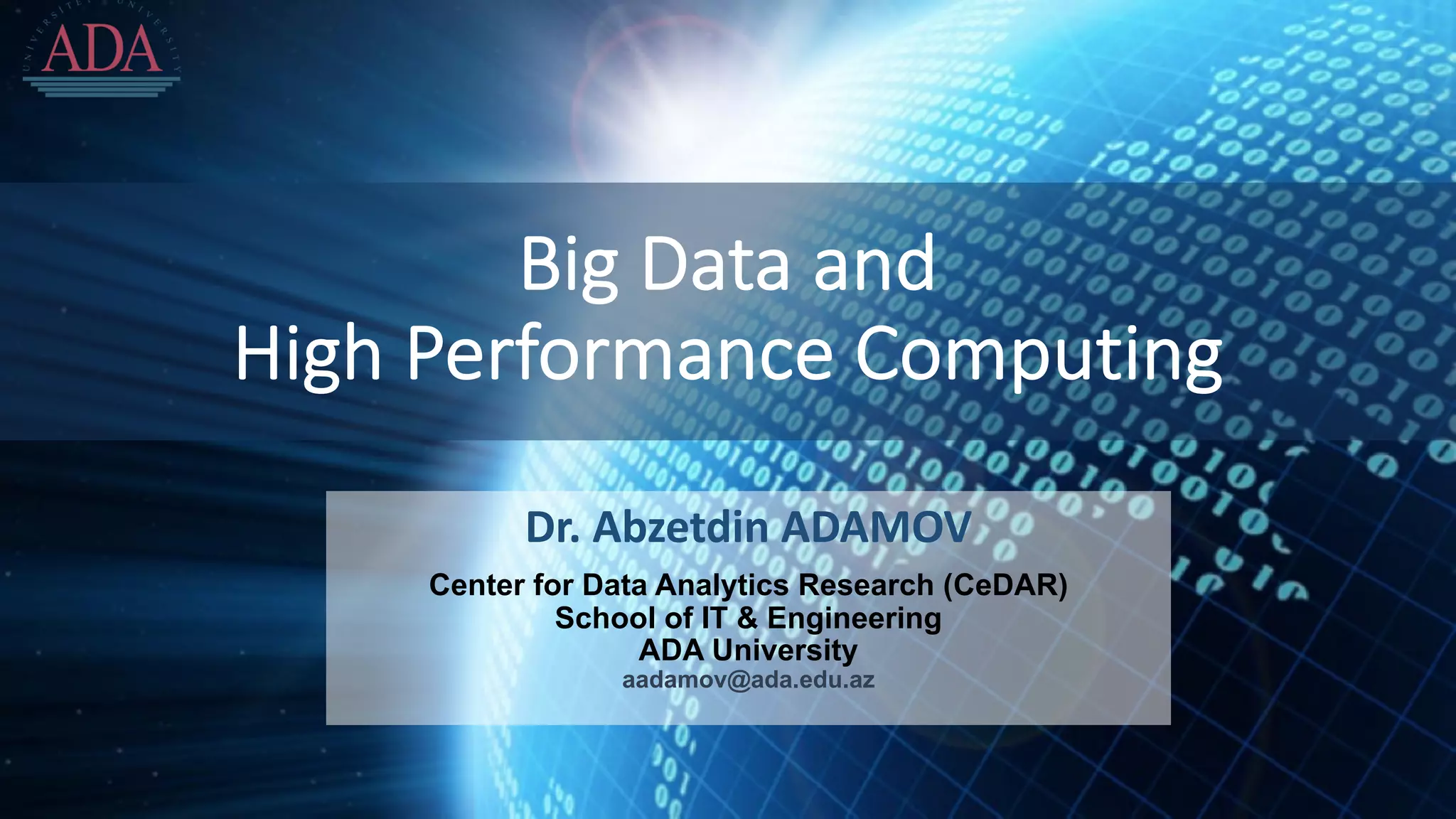 Big Data And High Performance Computing Pdf Databases Computer Software And Applications
