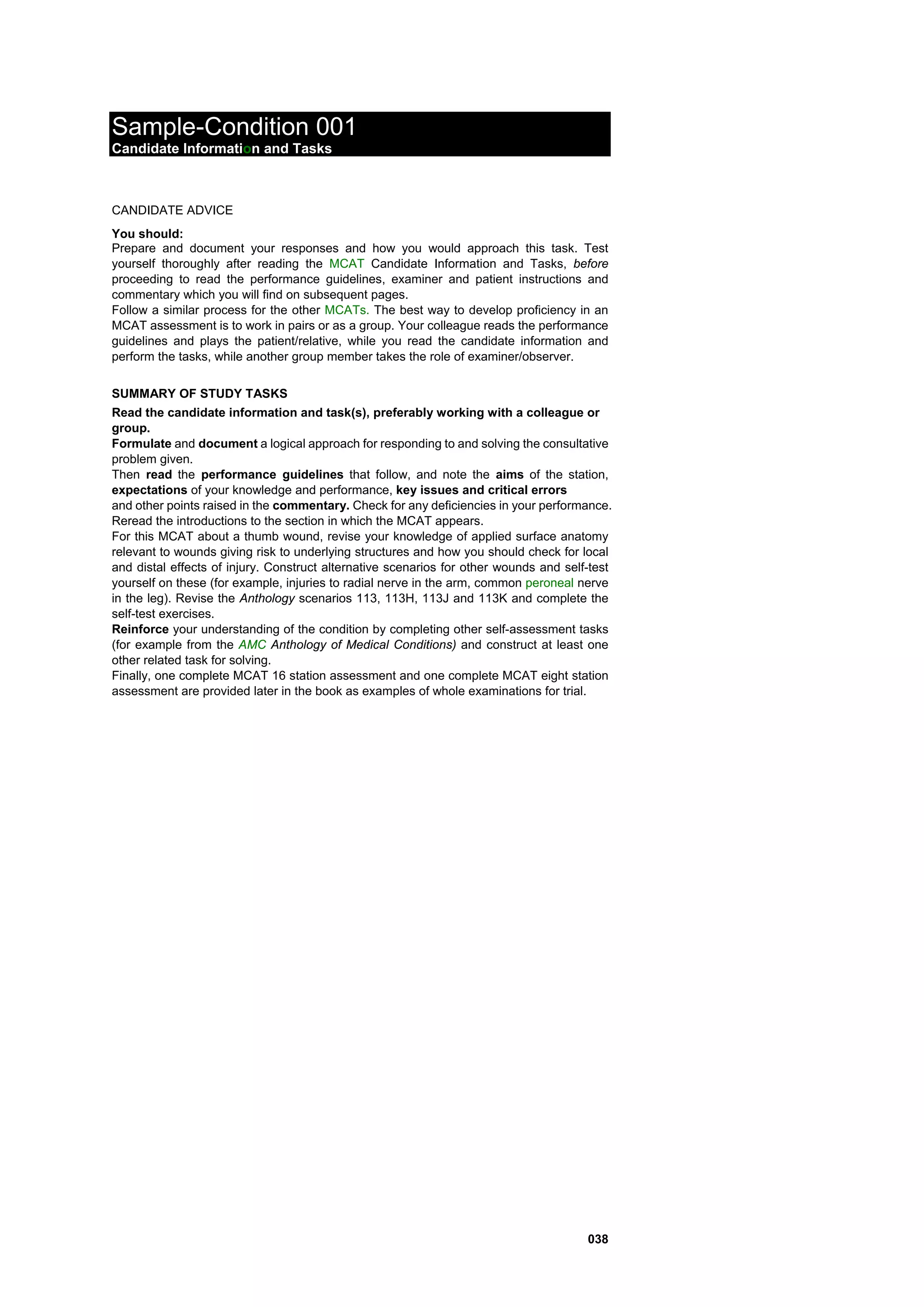 Amc handbook of clinical assessment 2007 | PDF