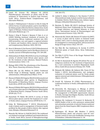Assessment of Indigenous Knowledge of Medicinal Plants Practice in ...