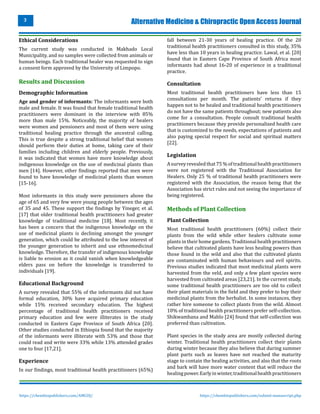 Assessment of Indigenous Knowledge of Medicinal Plants Practice in ...